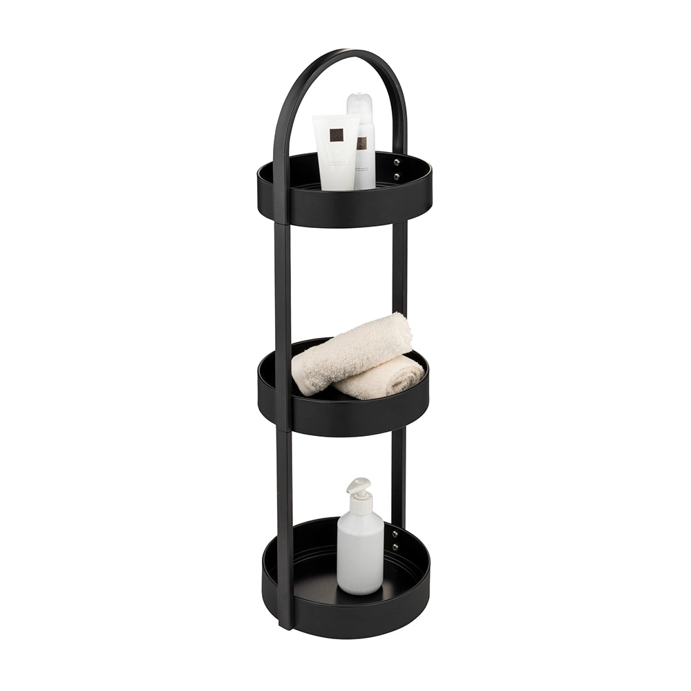 Rundes Badregal schwarz | Wenko – So Clever